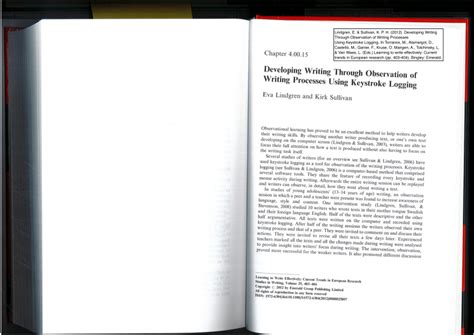 Pdf Developing Writing Through Observation Of Writing Processes Using