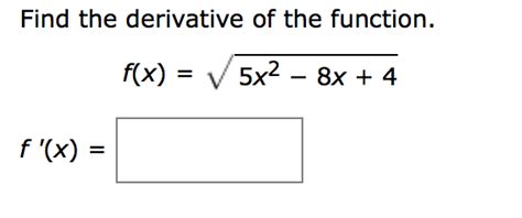 solved find the derivative of the function f t 6t2 6t