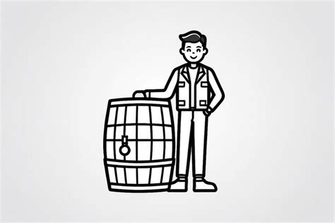 Man With Barrel Nolan Icon Simple Thin Line Outline Vector Of Male Bag And Luggage Icons