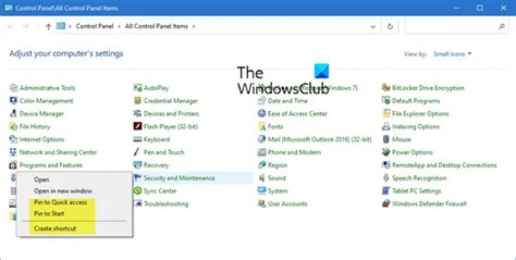 How To Create Control Panel Shortcut On Windows Desktop Windows Images