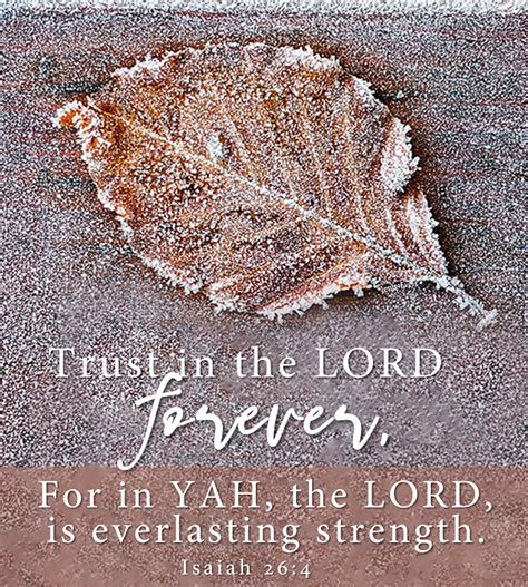 The Living — Isaiah 264 Nkjv Trust In The Lord Forever