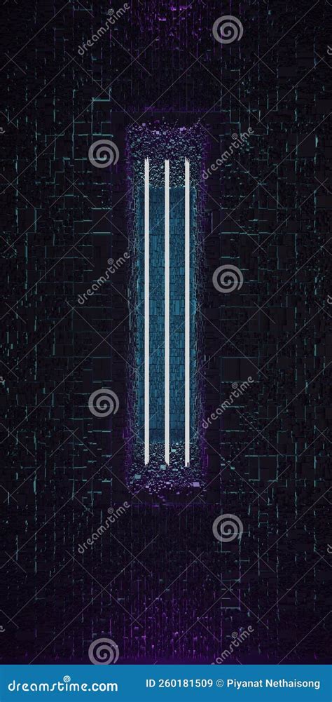 3d Rendering Cube Abstract Technology Background With Colored Bright Lighting Under The Cube