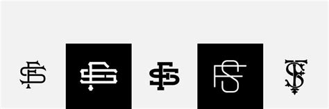 Initial Letters Ls Monogram Logo Design Bundle Vector Image