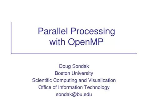 ppt parallel processing with openmp powerpoint presentation free download id 1488195