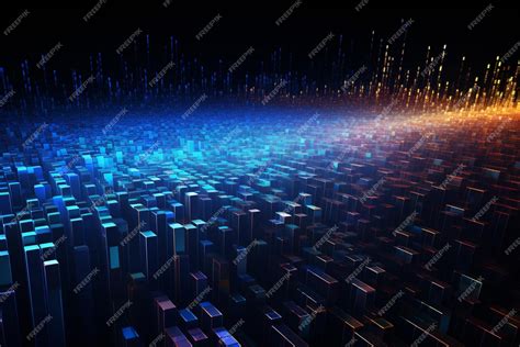 Abstract Digital Data Background Can Be Used In The Description Of Network Abilities Premium