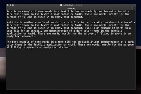 how to enable textedit dark mode on mac
