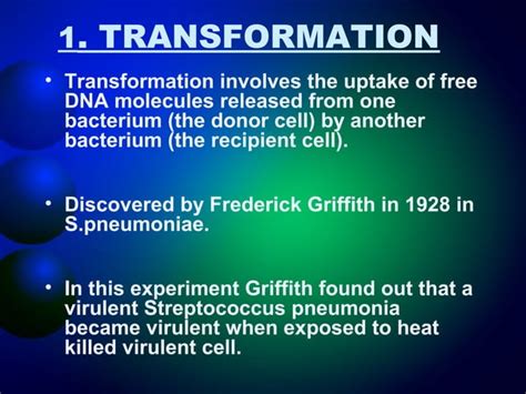 Dna Recombination In Prokaryotes Ppt Biological Sciences Science