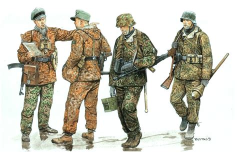 Ww2 German Uniform Camouflage Pattern Ss Camouflage Pattern Warfare