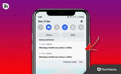 how to get notification when someone is online on whatsapp