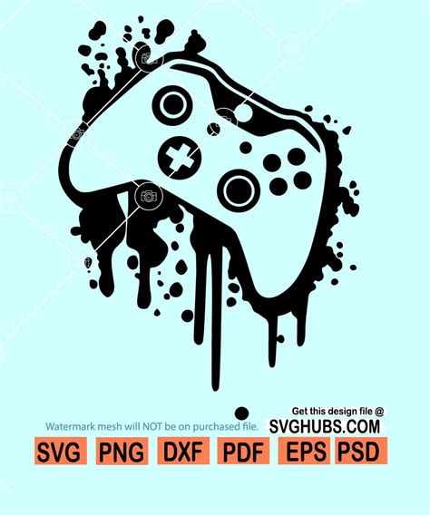 Game Controller Drip Svg Game Controller Splatter Svg Svg Game Lover Svg Game Controller Svg