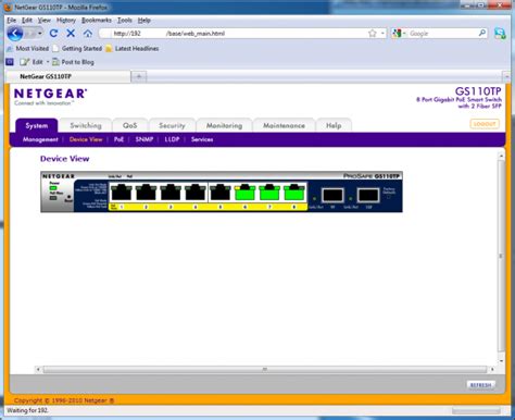 Netgear Prosafe Gs Tp Poe Power Over Ethernet Port Smart Switch
