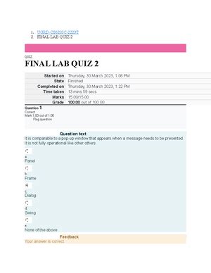 Object Oriented Programming Prelim Lab Exam Attempt Review Home My Courses UGRD CS C