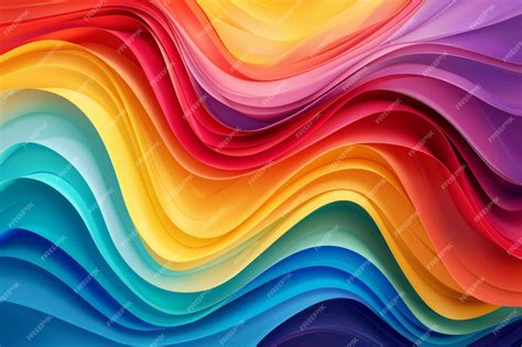 Abstract Colorful Wavy Pattern Premium Ai Generated Image