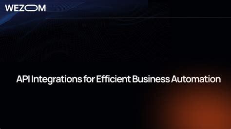 Api Integrations For Efficient Business Automation