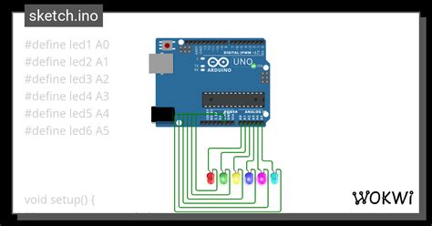 Running Led Rizqi Dani Xi Te 3 Wokwi Esp32 Stm32 Arduino Simulator