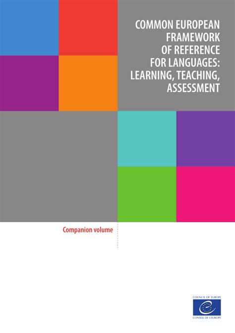 Pdf Companion Volume Common European Framework Of Reference For