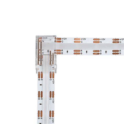 Soder Free Corner Connector Between Two RGB COB LED Strips No Soldering Required RGB