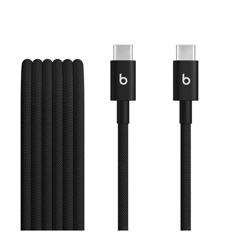 Beats Usb‑c To Usb‑c Woven Cable 1 5 M 5 Ft Bolt Black Apple In