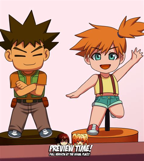 Commission Brock And Misty Figurine By Jadenkaiba On Deviantart