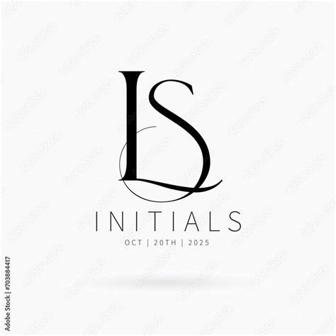 LS Monogram Logo Minimalist Typographic Line Monogram Logo LS Wedding Monogram Logo LS