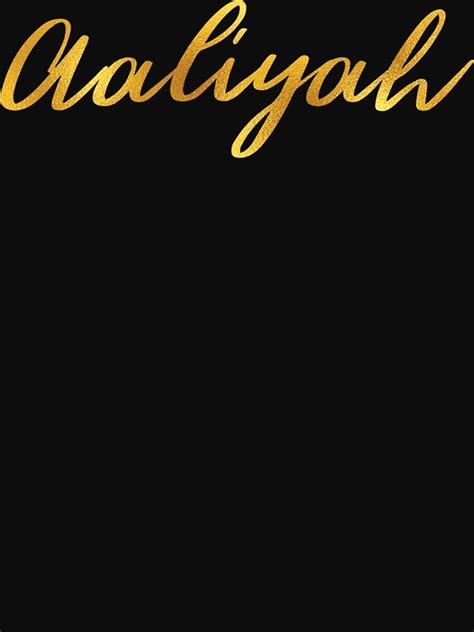 Aaliyah Name Hand Lettering In Gold Letters Art Print For Sale By Zarrivirae Redbubble
