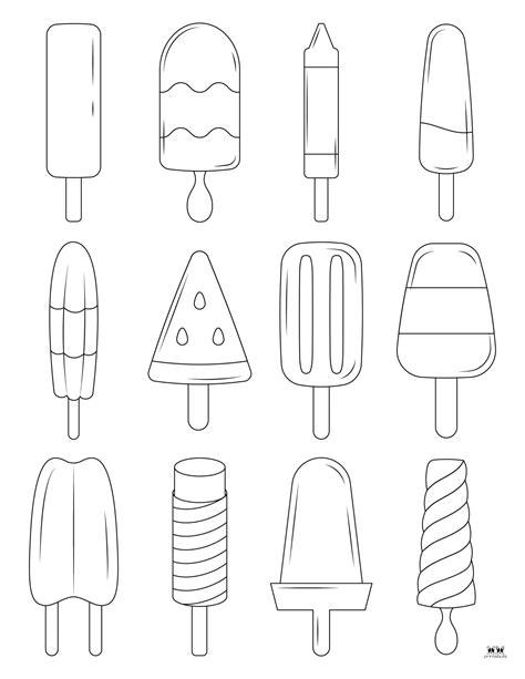Popsicle Coloring Pages 25 Free Printables Printabulls