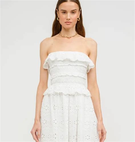 Sophia White Eyelet Top Grace Geier