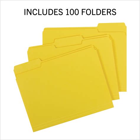 Deluxe Colored Top Tab File Folders 13 Cut Tabs Assorted Letter