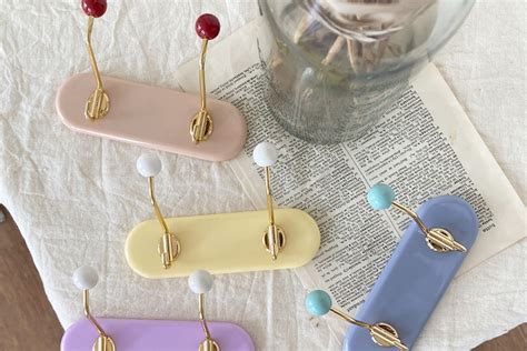 디디더블유디 미니 빈티지 코트랙 골드 자석 2구 4 Color 위시버킷