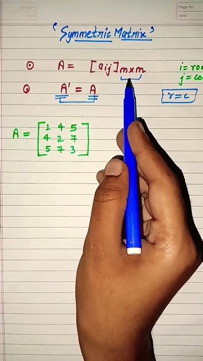 🔥what Is A Symmetric Matrix Shorts Viral🔥 Youtube
