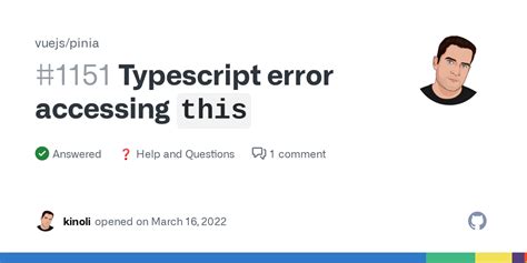 Typescript Error Accessing `this` · Vuejs Pinia · Discussion 1151 · Github