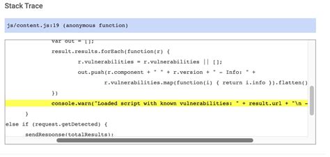chrome error uncaught exception · issue 350 · retirejs retire js · github