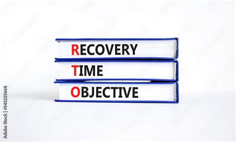 Rto Recovery Time Objective Symbol Concept Words Rto Recovery Time Objective On Books On A