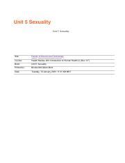 Unit Sexuality Pdf Unit Sexuality Unit Sexuality Site Faculty Of Science And
