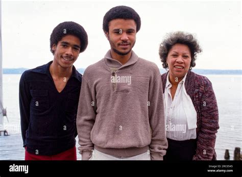 Pulitzer Prize Winning Author Toni Morrison With Her Sons Ford And