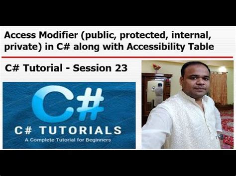 C Tutorial Session Access Modifier Public Protected Internal Private In C YouTube