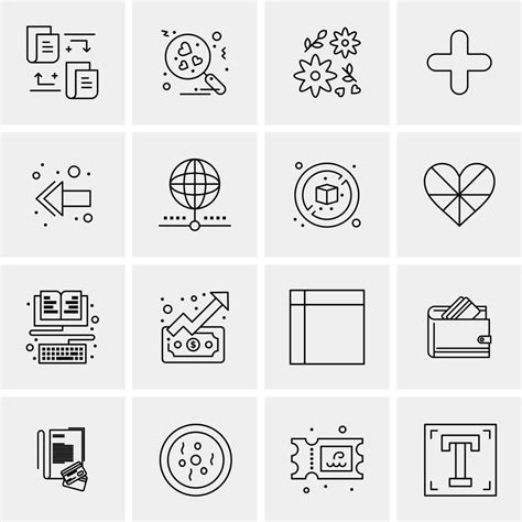 Set Of 100 Universal Modern Thin Line Icons For Mobile And Web Mix Business Icons Like Arrows