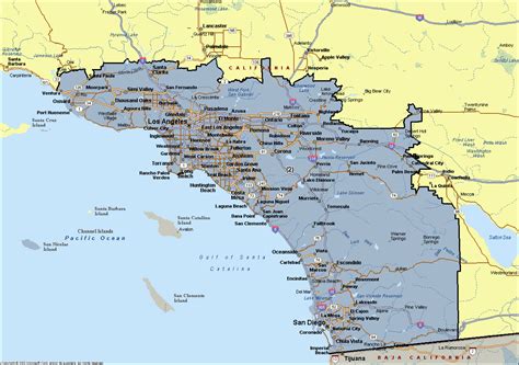 Southern California Map Cities Map Worksheets
