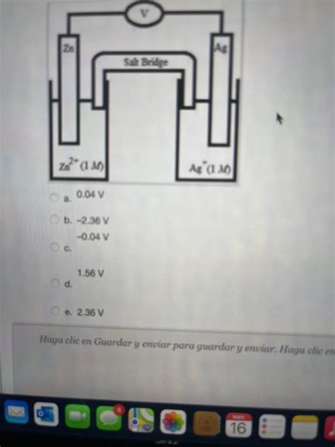 Solved If The Following Cell Is Built What Voltage Will Be Chegg Com