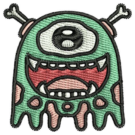 Dnd Monster Leisure Digitized Embroidery Design E4hats