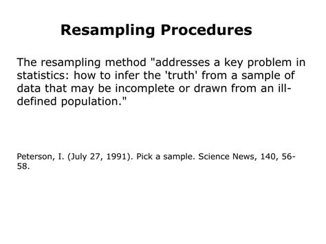 Ppt Statistical Computing Resampling Methods Powerpoint Presentation Id3431059