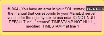 Mysql Phpmyadmin Creating Enum Error Stack Overflow