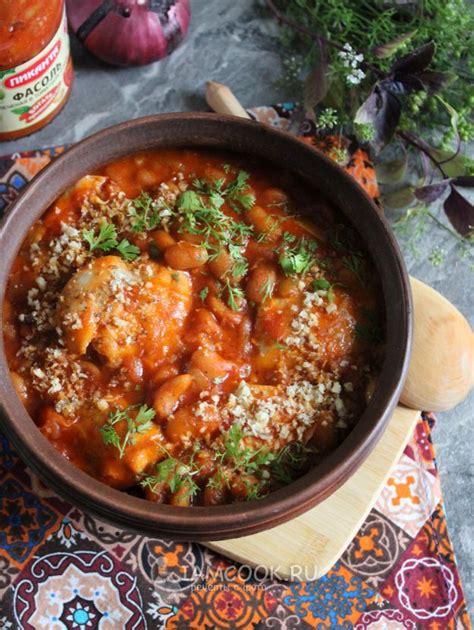 Курица с консервированной фасолью — рецепт с фото Еда Куриные блюда Рецепты еды