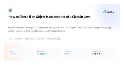 how to check if an object is an instance of a class in java labex