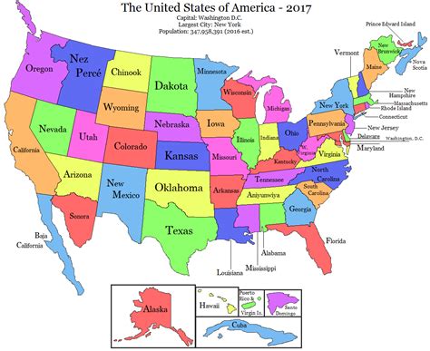 The United States In 2017 Rimaginarymaps