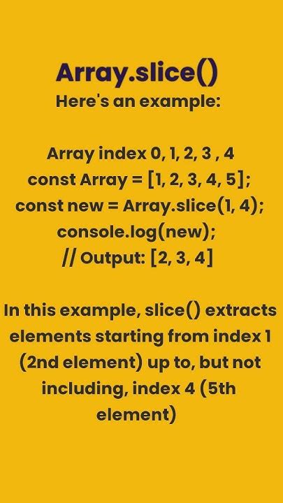 Array Slice In Javascript Youtube
