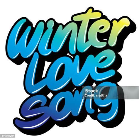 무료 필기 문자 텍스트 겨울 사랑 노래 벡터 일러스트 레이 터 디자인에 대한 스톡 벡터 아트 및 기타 이미지 디자인 문자 벡터 Istock