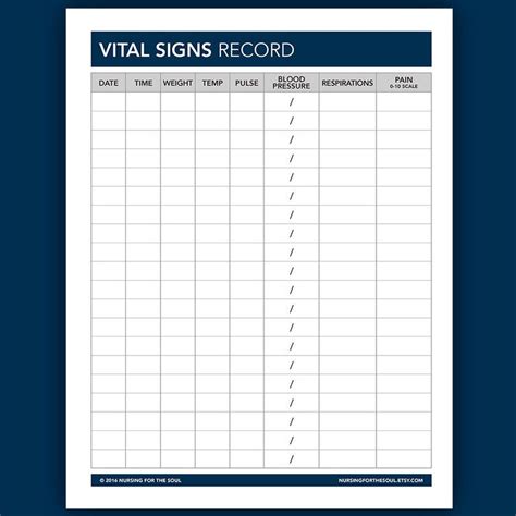 Template Free Printable Vital Signs Flow Sheet Printable New Year Banners
