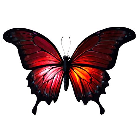 Download Glowing Red Butterfly Png Ccm66