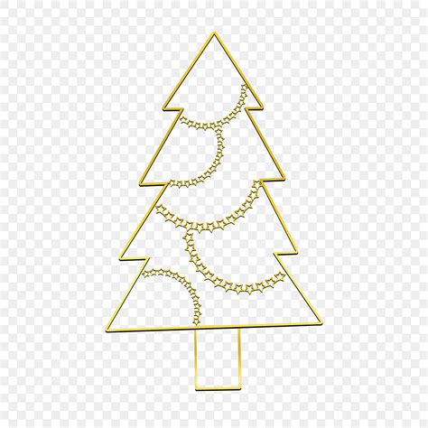 메리 크리스마스 일러스트 트리 골드 라인 Png 명랑한 크리스마스 꽃무늬 Png 일러스트 및 Psd 이미지 무료 다운로드 Pngtree
